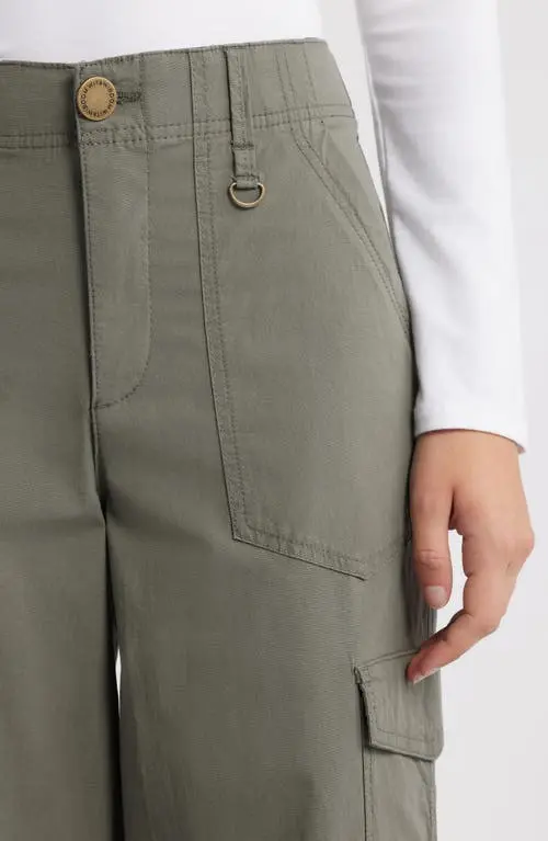 Wit & Wisdom High-waist Cargo Pants - Dusty Olive