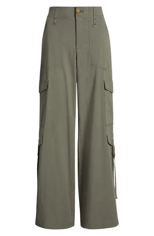 Wit & Wisdom High-waist Cargo Pants - Dusty Olive