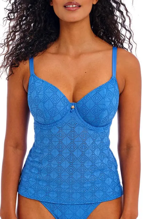 Freya Nomad Nights Underwire Plunge Tankini Top - Atlantic