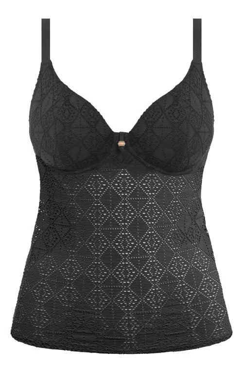 Freya Nomad Nights Underwire Plunge Tankini Top - Black