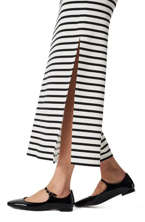 Spanx Airessentials Stripe Side Slit Maxi Dress - Porcelain Ground