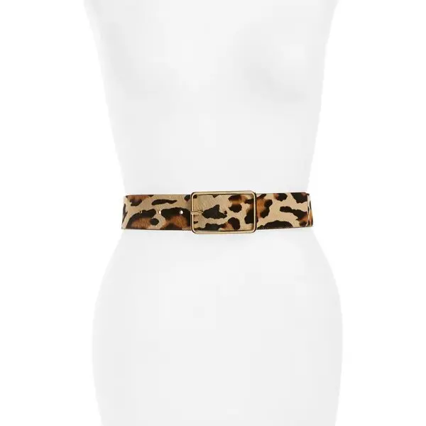 B-low The Belt Milla Calf Hair Belt - Leopard/ Gold