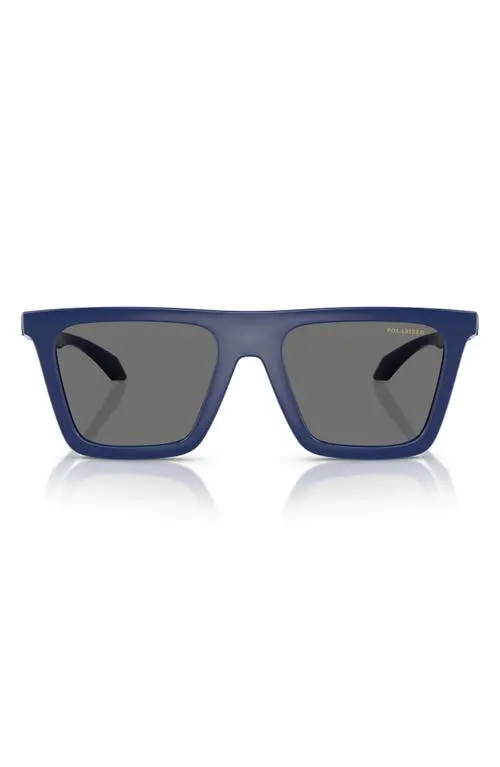 Versace 53mm Polarized Rectangular Sunglasses - Blue