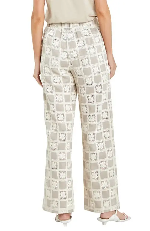 English Factory Crocket Patchwork Wide Leg Trousers