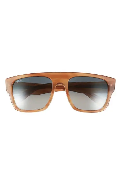 Ray-ban 57mm Square Sunglasses - Striped Brown