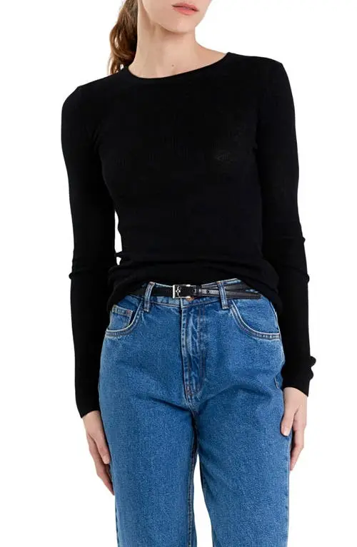 English Factory Crewneck Sweater - Black
