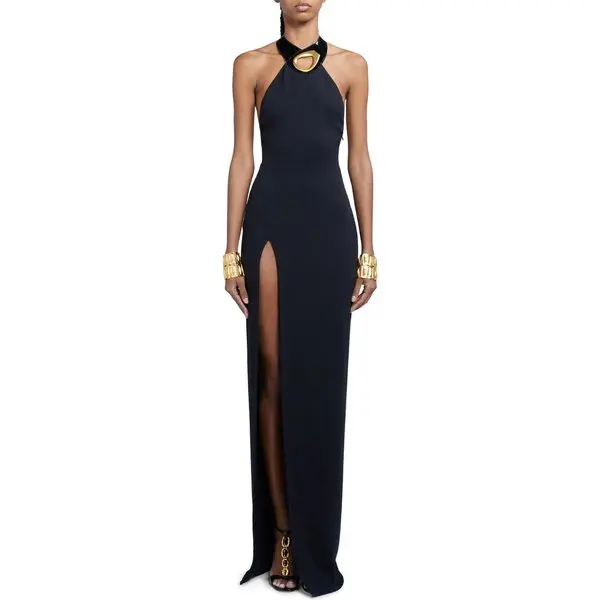 sachin and babi light blue dress TOM FORD Draped Jersey Gown main image 1