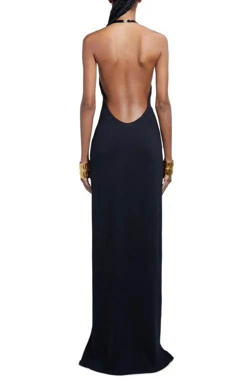 navy blue dress for baby girl Vintage Tom Ford AW 2012 Plunge Back Zipper Gown – Recess
