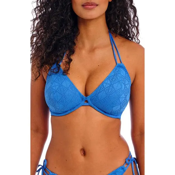 Freya Nomad Nights Underwire Halter Bikini Top - Atlantic (alt)
