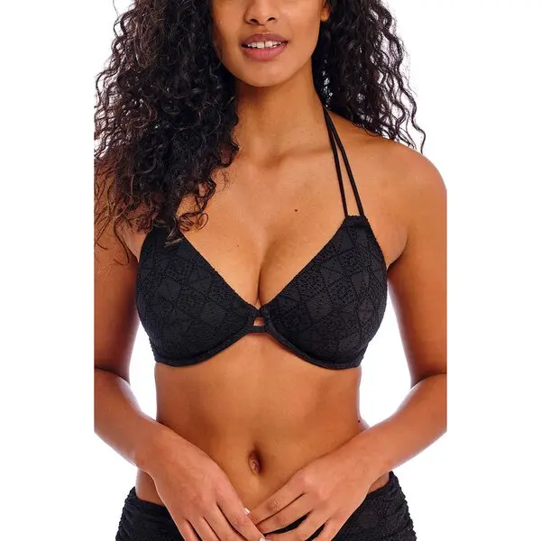 Freya Nomad Nights Underwire Halter Bikini Top - Black (blk)