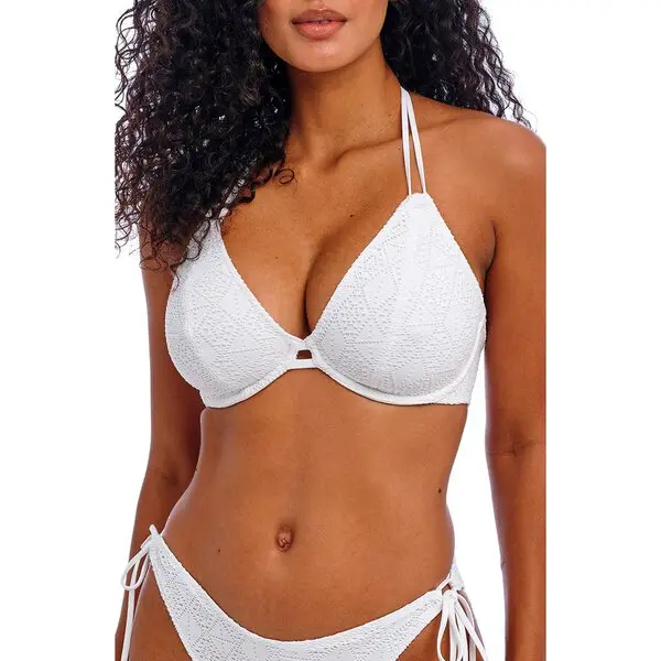 Freya Nomad Nights Underwire Halter Bikini Top - White