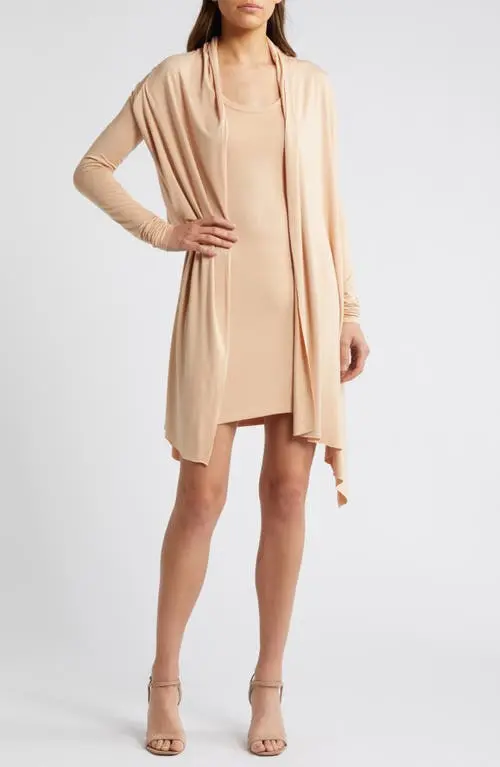 white beaded halter dress Beige Floral Embellished Cape Mini Dress