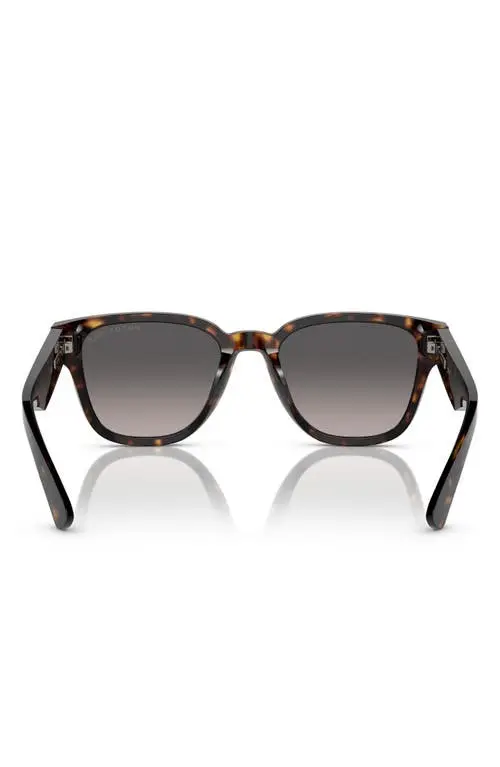 Prada 52mm Polarized Square Sunglasses