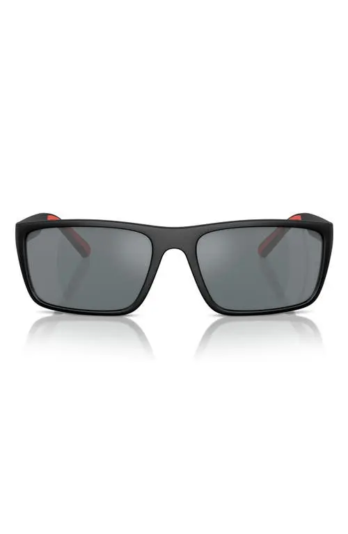SCUDERIA FERRARI 59mm Rectangular Sunglasses - Black Grey