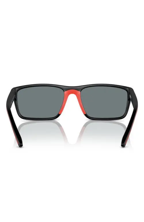 SCUDERIA FERRARI 59mm Rectangular Sunglasses - Black Grey