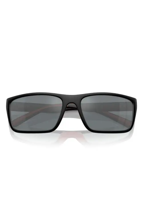 SCUDERIA FERRARI 59mm Rectangular Sunglasses - Black Grey