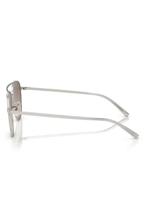 Oliver Spencer 55mm Rivetti Polarized Aviator Sunglasses - Silver
