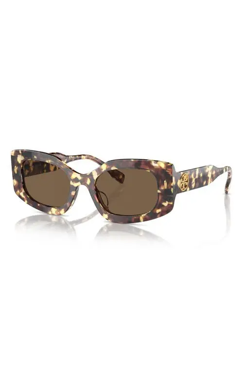 Tory Burch 50mm Irregular Sunglasses - Tortoise