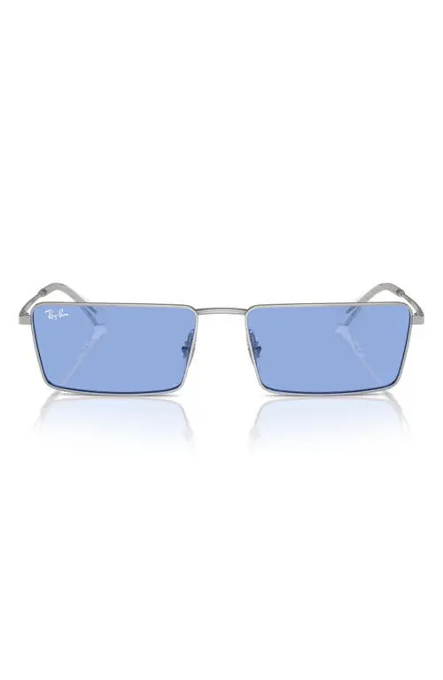 Ray-ban Tinted Rectangle Sunglasses - Silver