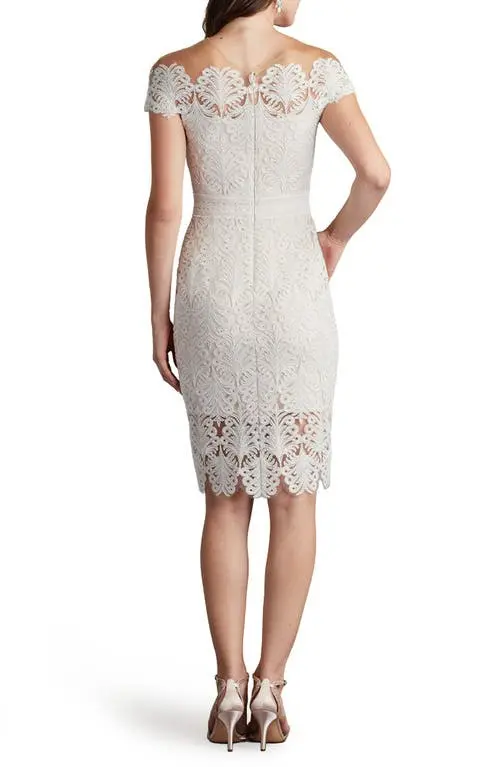 tadashi shoji corded lace sheath dress Takara Gown main image 1