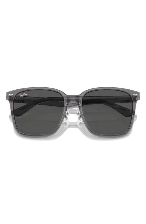 Ray-ban Slim Square 57mm Sunglasses - Transparent Grey