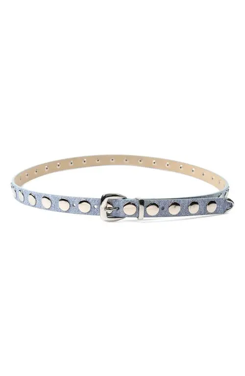 PETIT MOMENTS Disc Stud Belt - Light Denim/silver