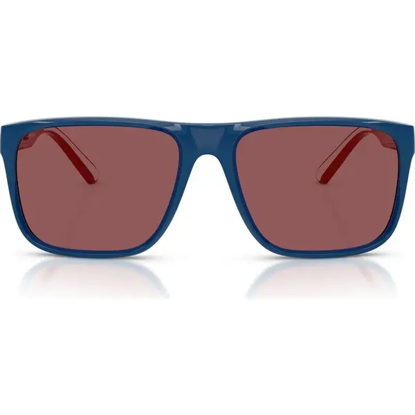 SCUDERIA FERRARI 59mm Square Sunglasses - Blue/bordeaux