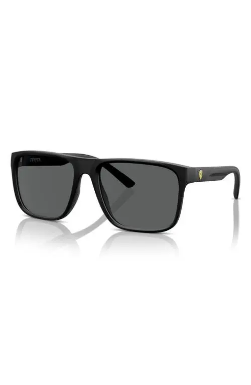 SCUDERIA FERRARI 59mm Square Sunglasses - Matte Black
