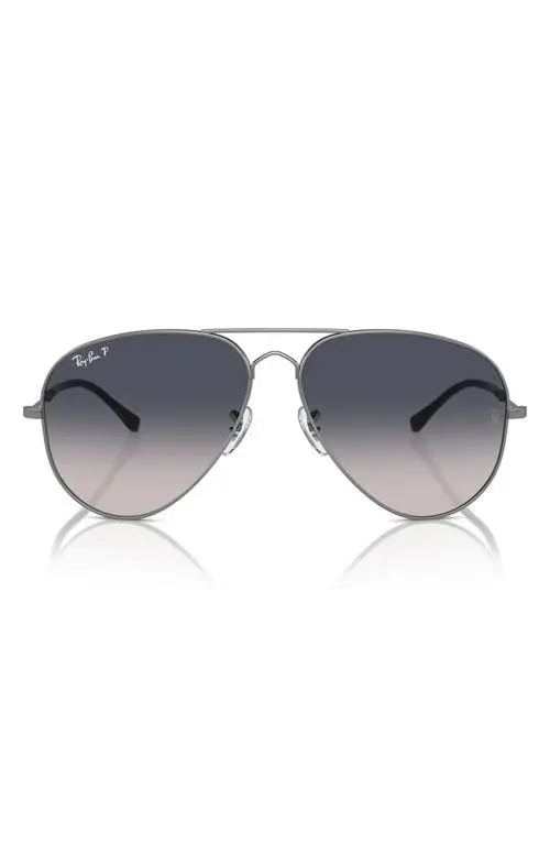 Ray-ban 58mm Polarized Aviator Sunglasses - Gunmetal