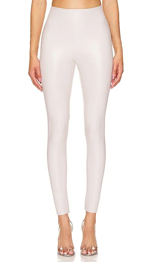 Patent Leggings Commando White Leather Leggings Commando Faux Leather  Legging In Ivory Porcelain Editorialist