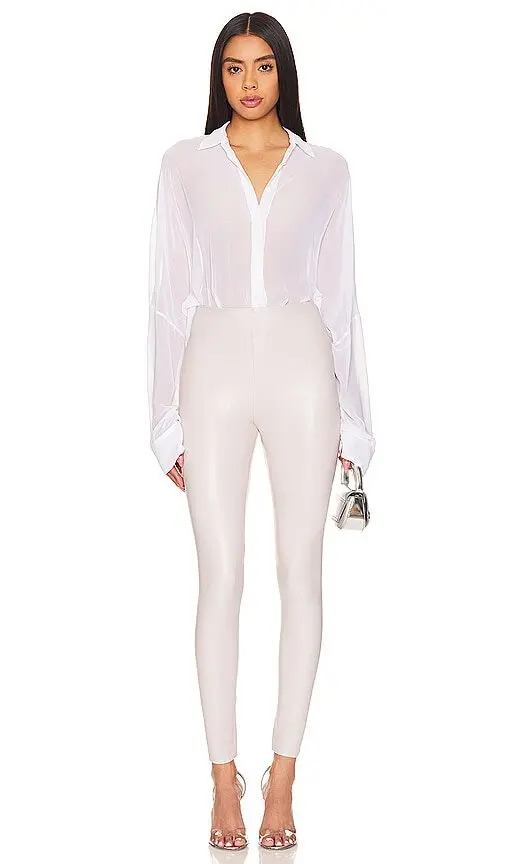 Commando Faux Leather Legging In Ivory