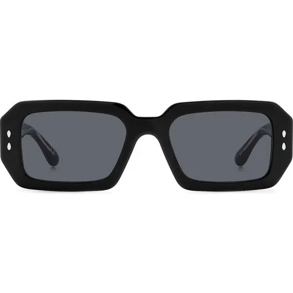 Isabel Marant 53mm Rectangular Sunglasses - Black/grey