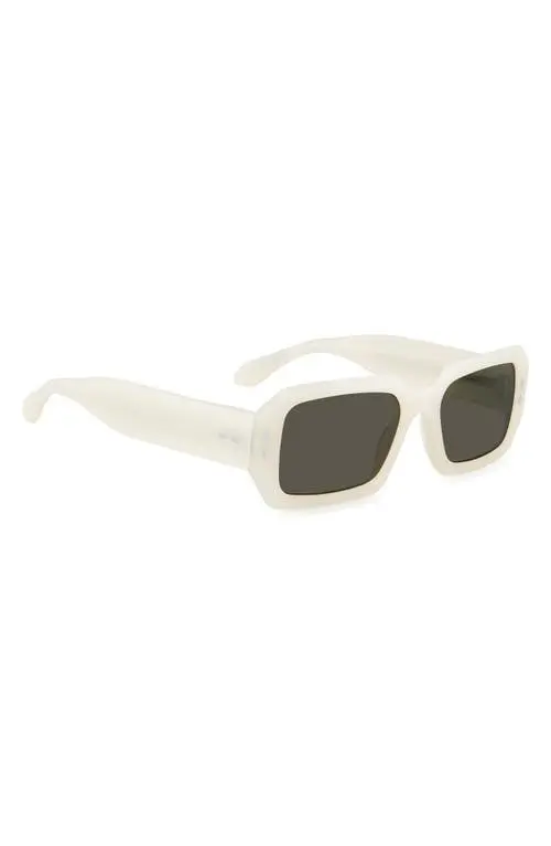 Isabel Marant 53mm Rectangular Sunglasses - Pearl White/grey