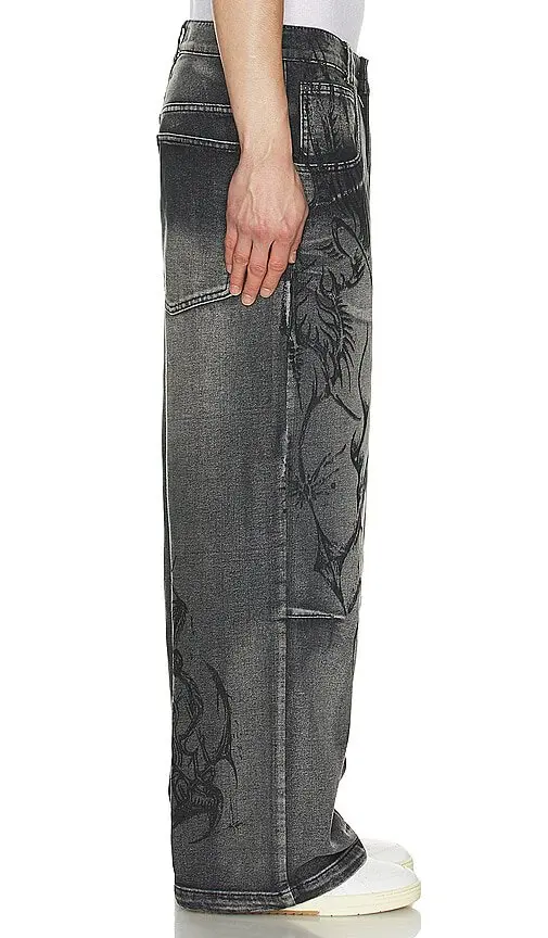 Jaded London Lazy Willy Denim Jeans In Black - 55% Off | Editorialist