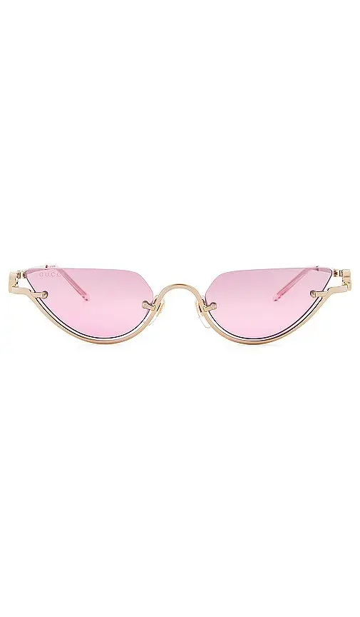 GUCCI Optyl Flora GG 3739 Pink Cat Eye Sunglasses Cat eye sunglasses in pink tortoiseshell | GUCCI® US main image 4