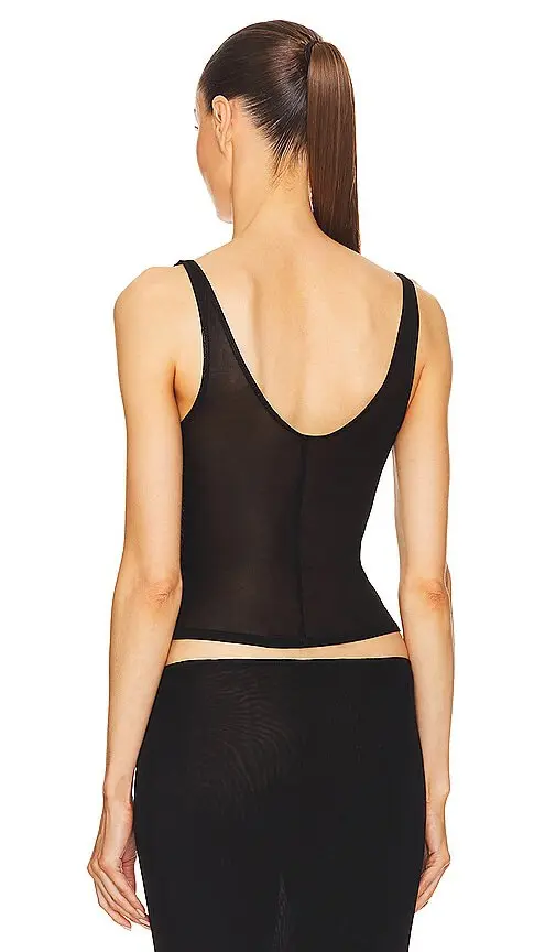 HELSA Sheer Knit Tank Top