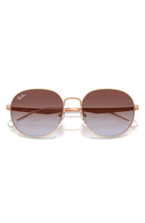 Ray-ban 57mm Phantos Round Sunglasses - Rose Gold