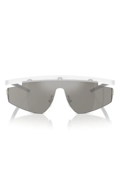 SCUDERIA FERRARI 140mm Irregular Shield Sunglasses - Transparent Grey