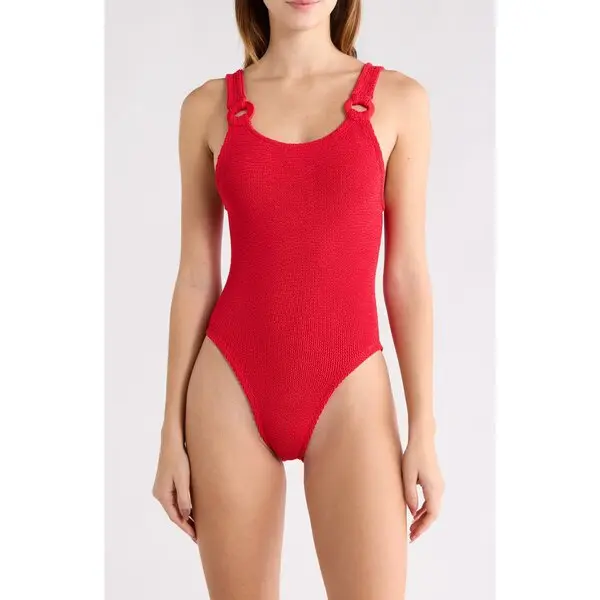 Hunza G Domino One-piece Swimsuit - Red