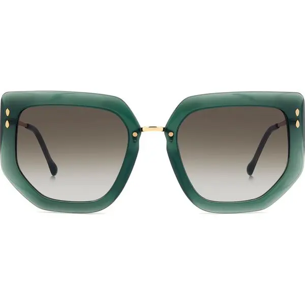 Isabel Marant 55mm Gradient Cat Eye Sunglasses - Gold Green/green Shaded