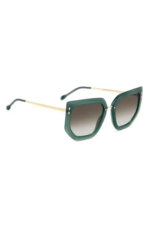 Isabel Marant 55mm Gradient Cat Eye Sunglasses - Gold Green/green Shaded