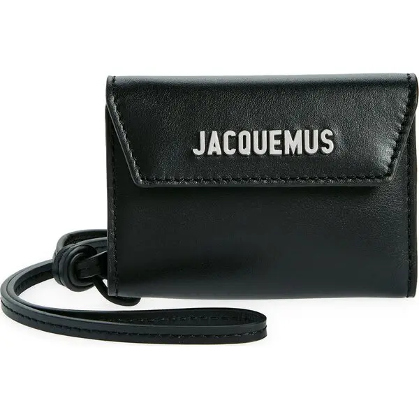 Jacquemus Le Porte Leather Envelope Wallet - Black