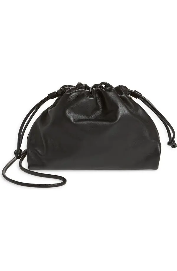 Cos Leather Drawstring Bucket Bag