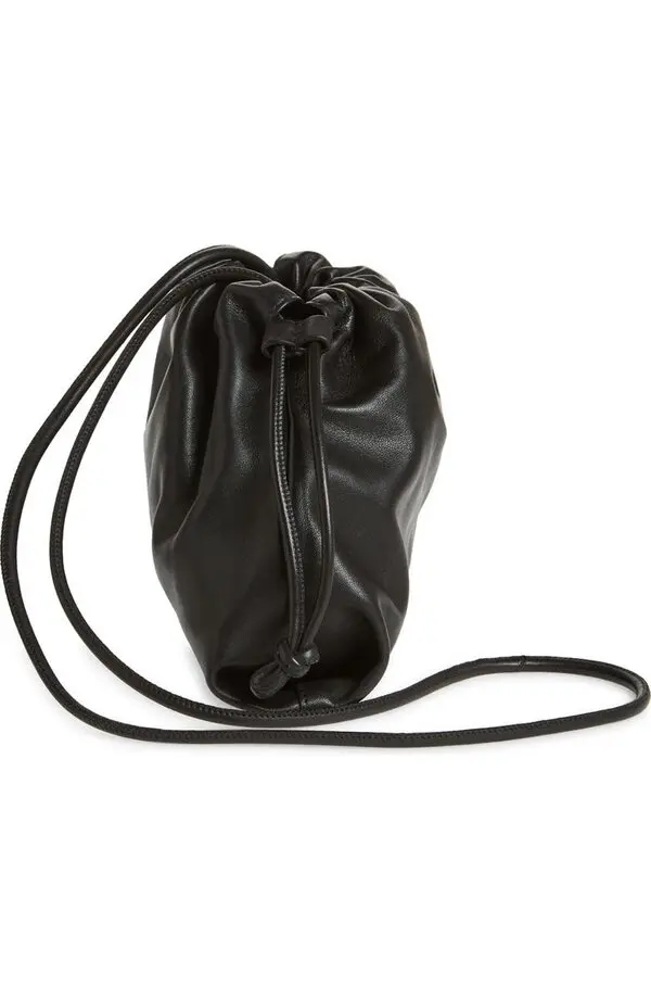 Cos Leather Drawstring Bucket Bag