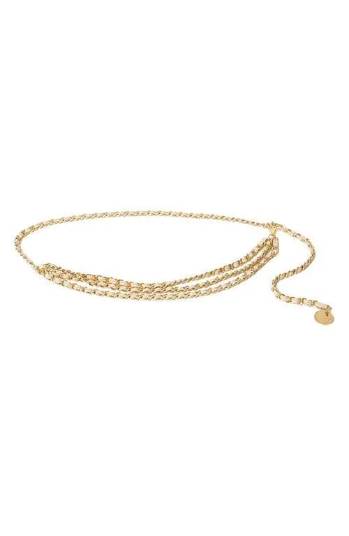 B-low The Belt Mini Gissel Chain Belt - Bone Gold