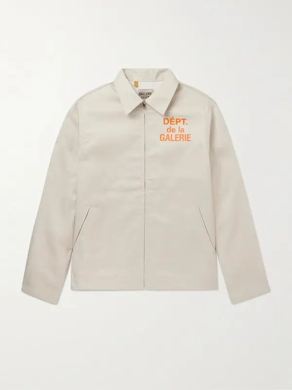 GALLERY DEPT. Montecito Logo-print Cotton-twill Jacket - Neutrals