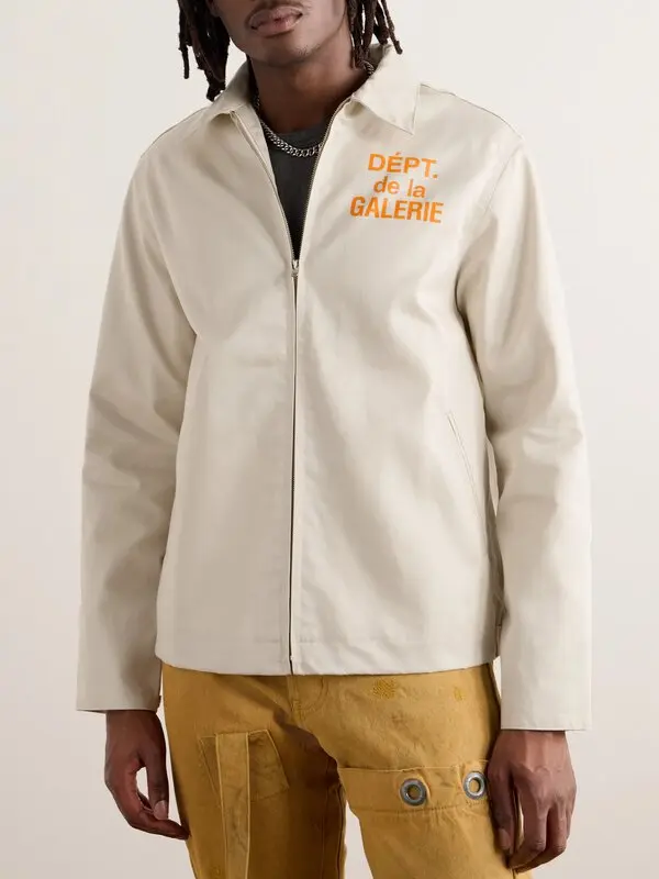 GALLERY DEPT. Montecito Logo-print Cotton-twill Jacket - Neutrals