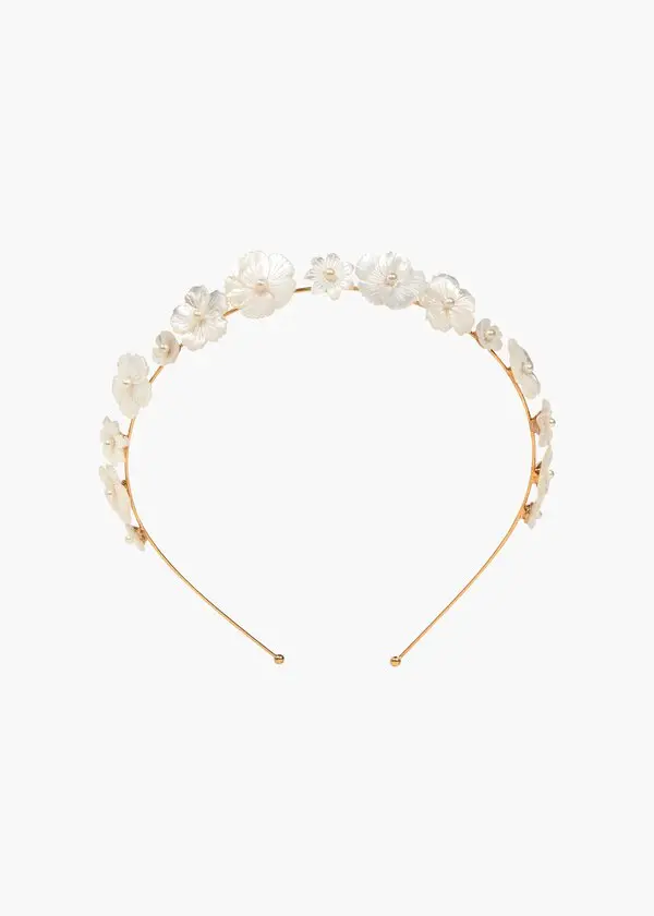 JENNIFER BEHR Jenna Headband - Mother Of Pearl