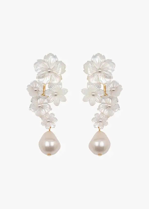 JENNIFER BEHR Makenzie Earrings - Mother Of Pearl