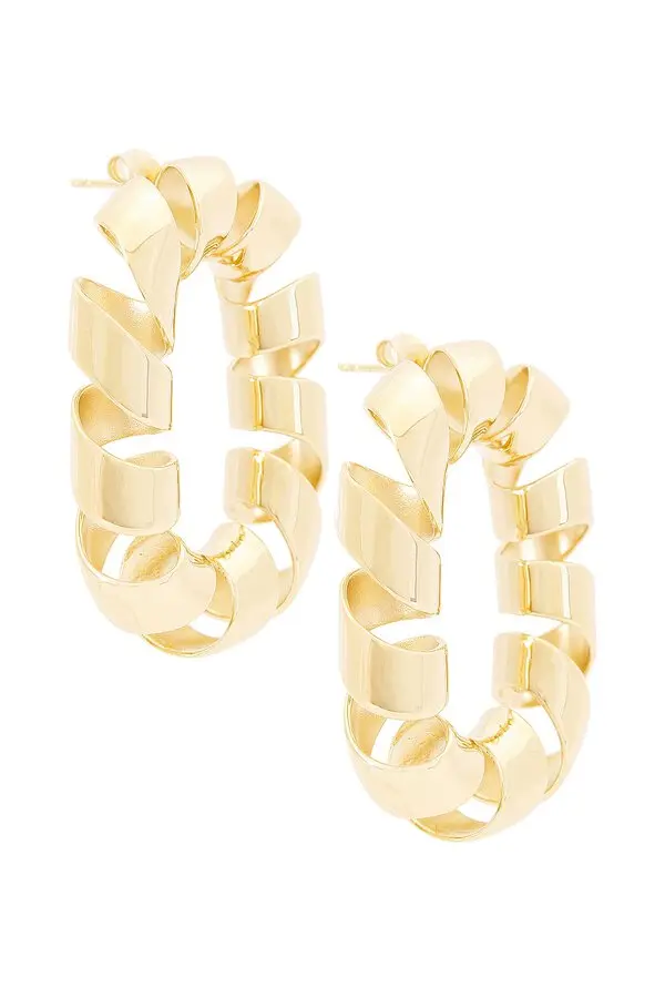 Rabanne Xl Link Twist Earrings - Gold